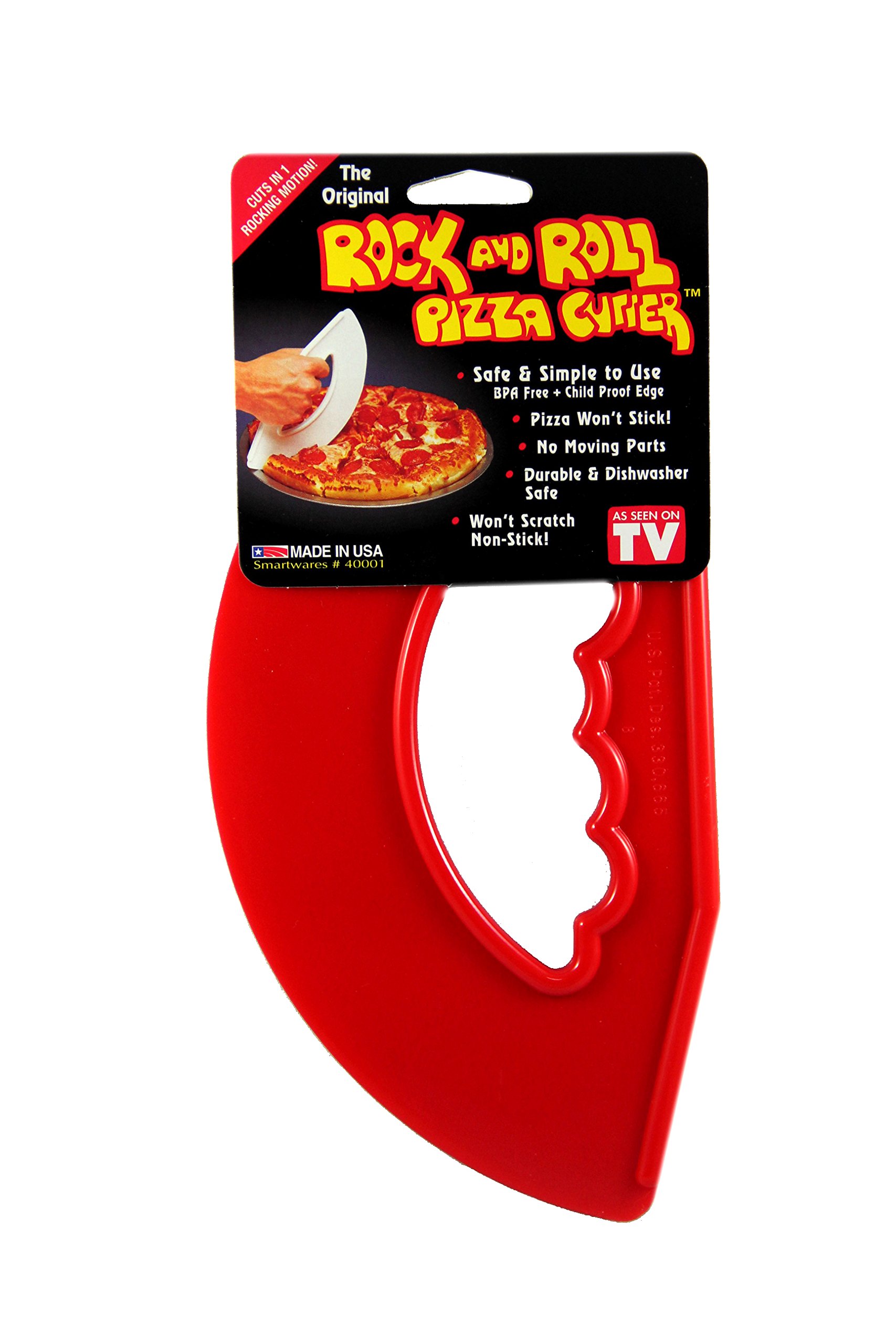 Amazon.com: Smartwares Rock'n Roll Pizza Cutter, Plastic, Non-Stick ...