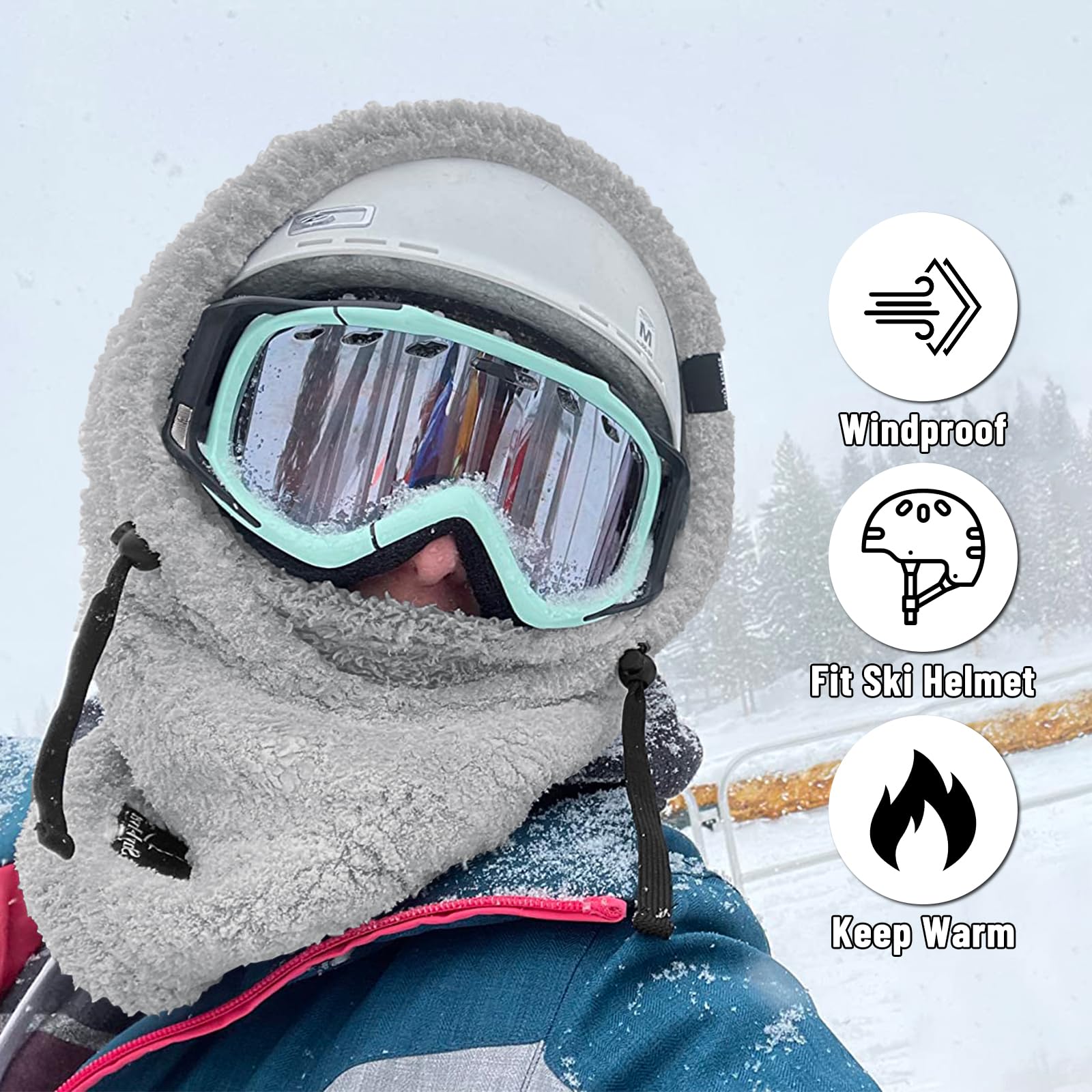Snapklik.com : Balaclava Cold Weather Fleece Windproof Ski Mask Winter ...