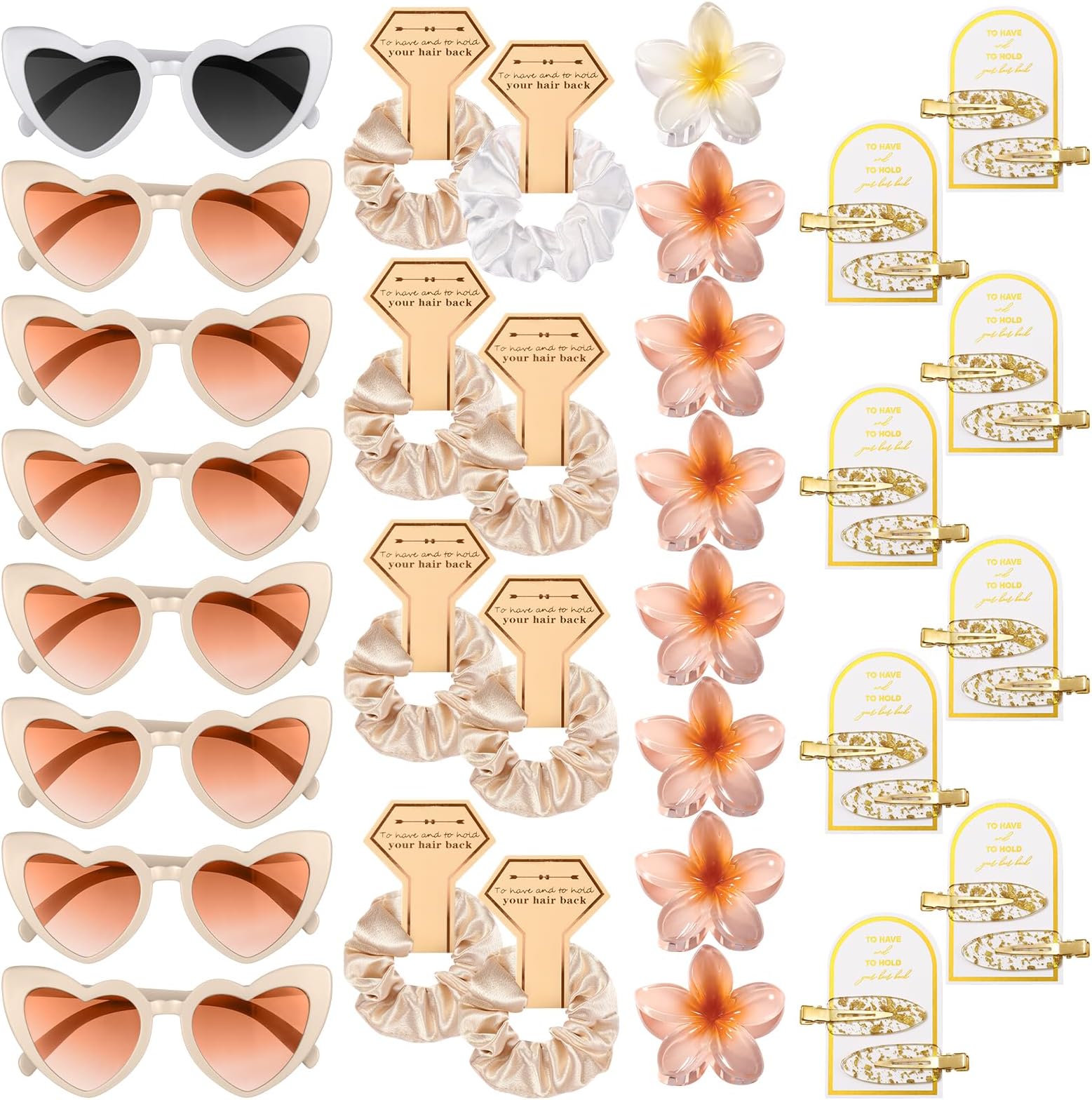 Amazon.com: 32Pcs Bridesmaid Proposal Gifts Flower Claw Clips Satin ...