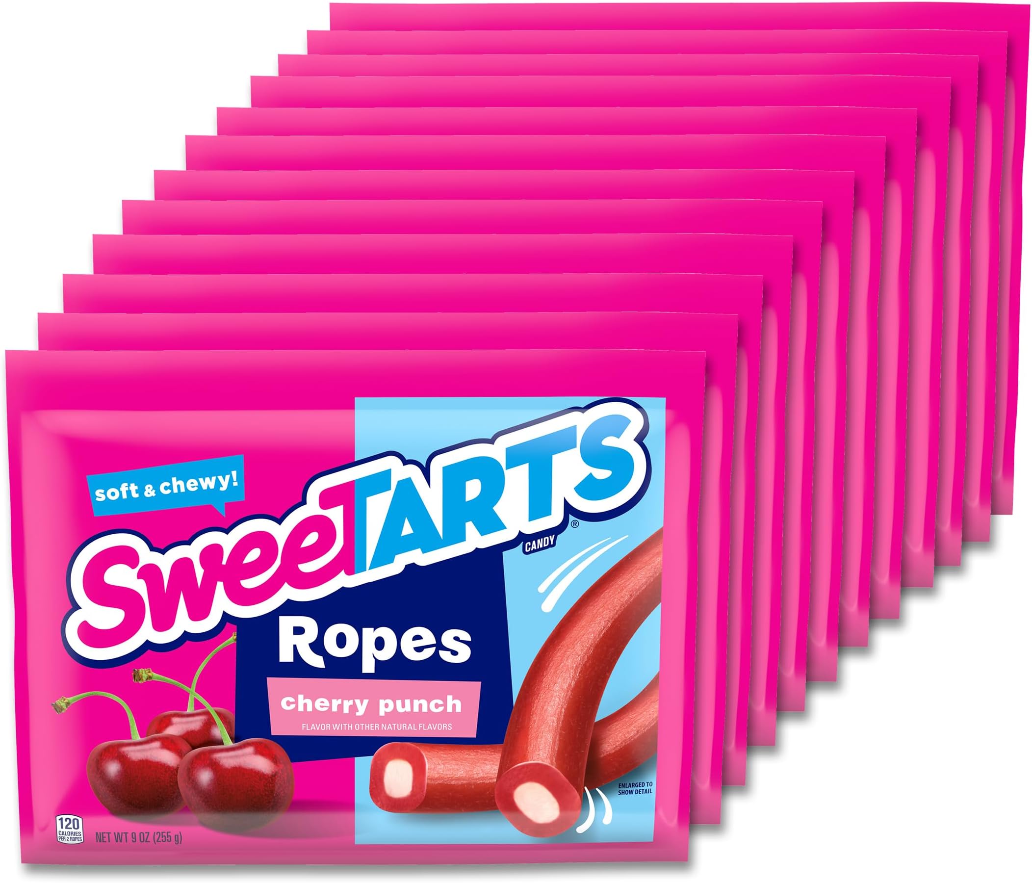 Amazon.com: SweeTARTS Soft & Chewy Ropes, Cherry Punch Flavor, 9 Ounce ...