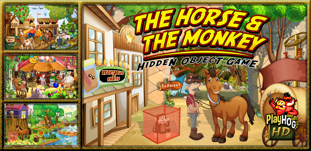 PlayHOG # 145 Hidden Object Games Free New - The Horse & The Monkey ...