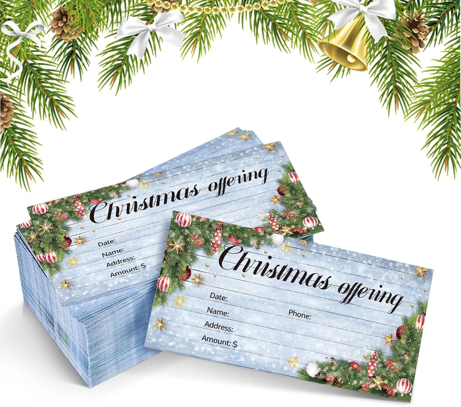 Amazon.com : Cholemy 500 Pcs Christmas Offering Envelopes for Church ...