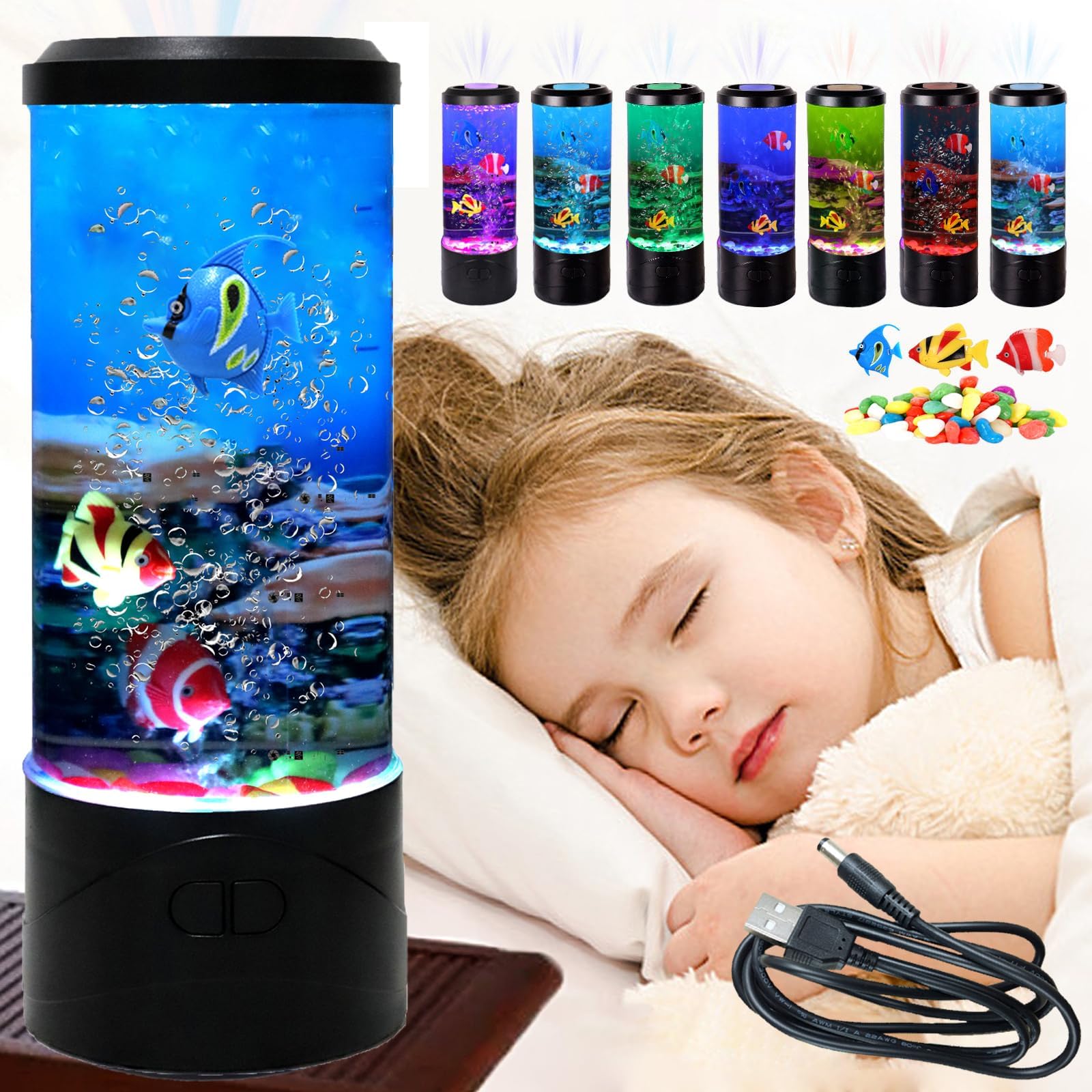Amazon.com: Artificial Fish Tank Virtual Ocean Toy with 2H or 6H Timer ...