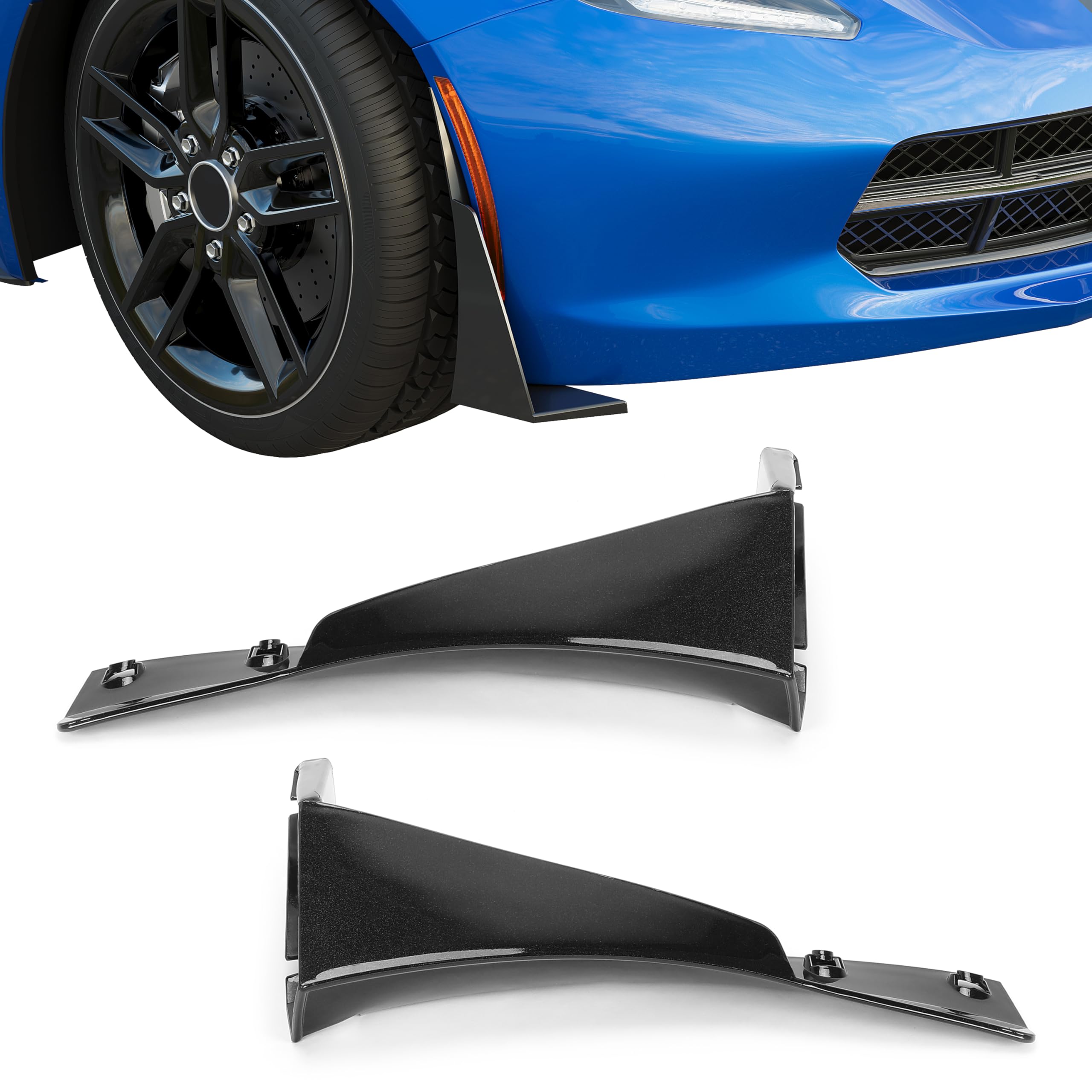 Amazon.com: HECASA Front Bumper Lower Splitter Side Extension Winglets ...
