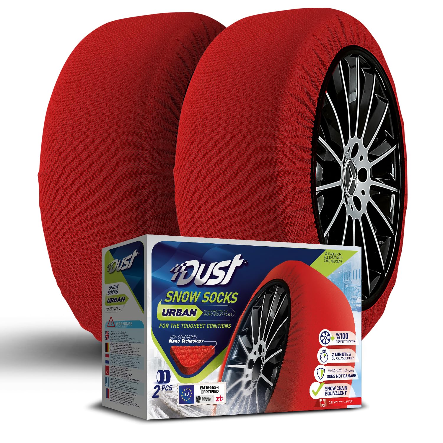 Amazon.com: Car Snow Socks, Alternative to Snow Chains, Easy Install ...