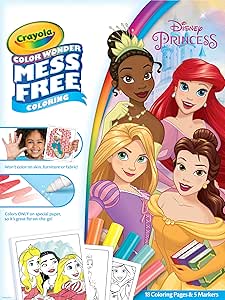 Amazon.com: Crayola Wonder Disney Princess Pages Mess Free Coloring ...