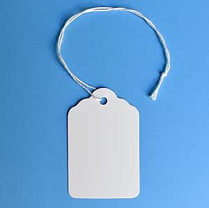 Merchandise Tags with String Attached - 2 1/4” x1 7/16”, Pack of 500 ...