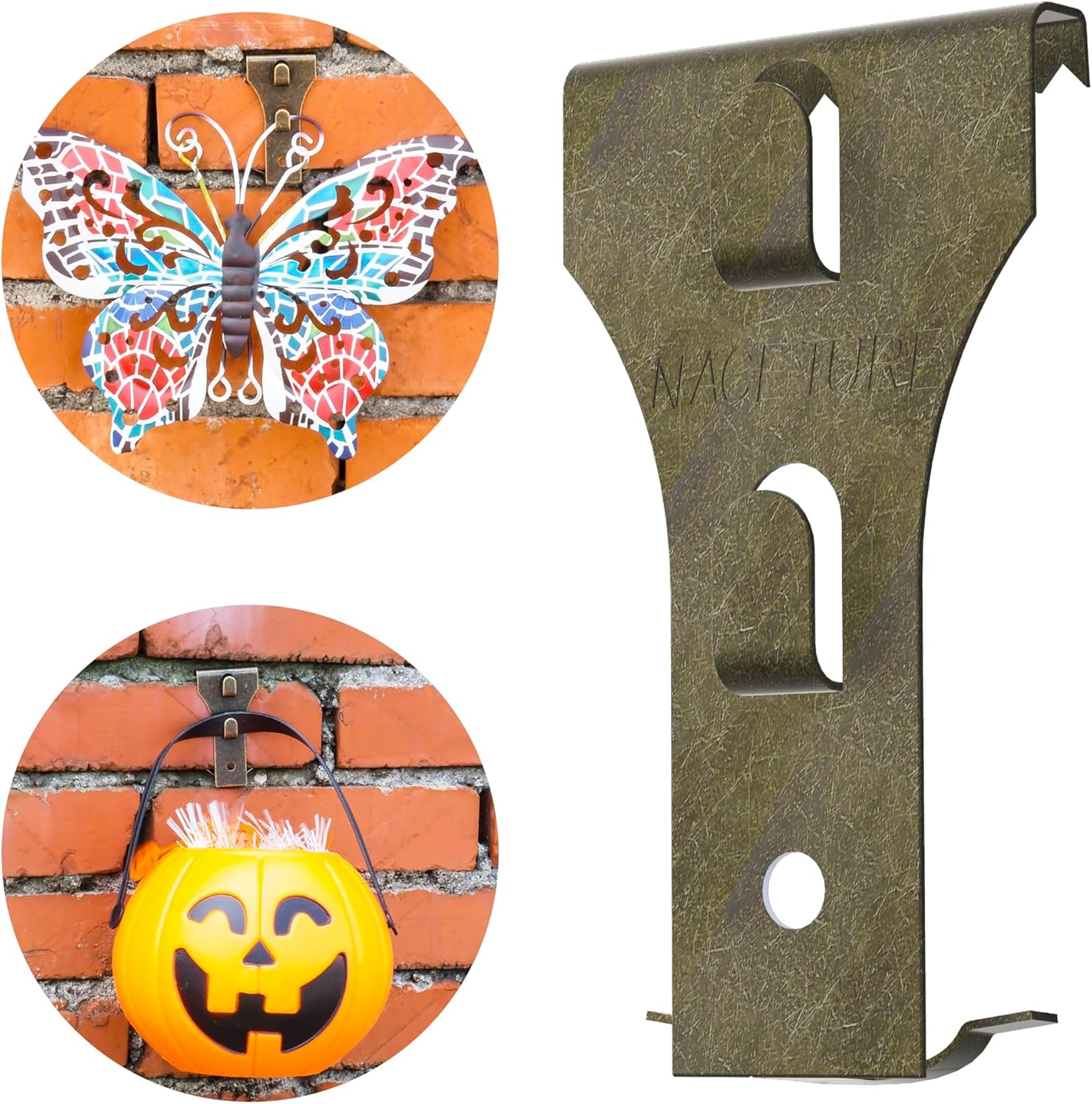 Amazon.com: NACETURE Brick Hook Clips (4 Pack) – No-Drill Brick Hangers ...