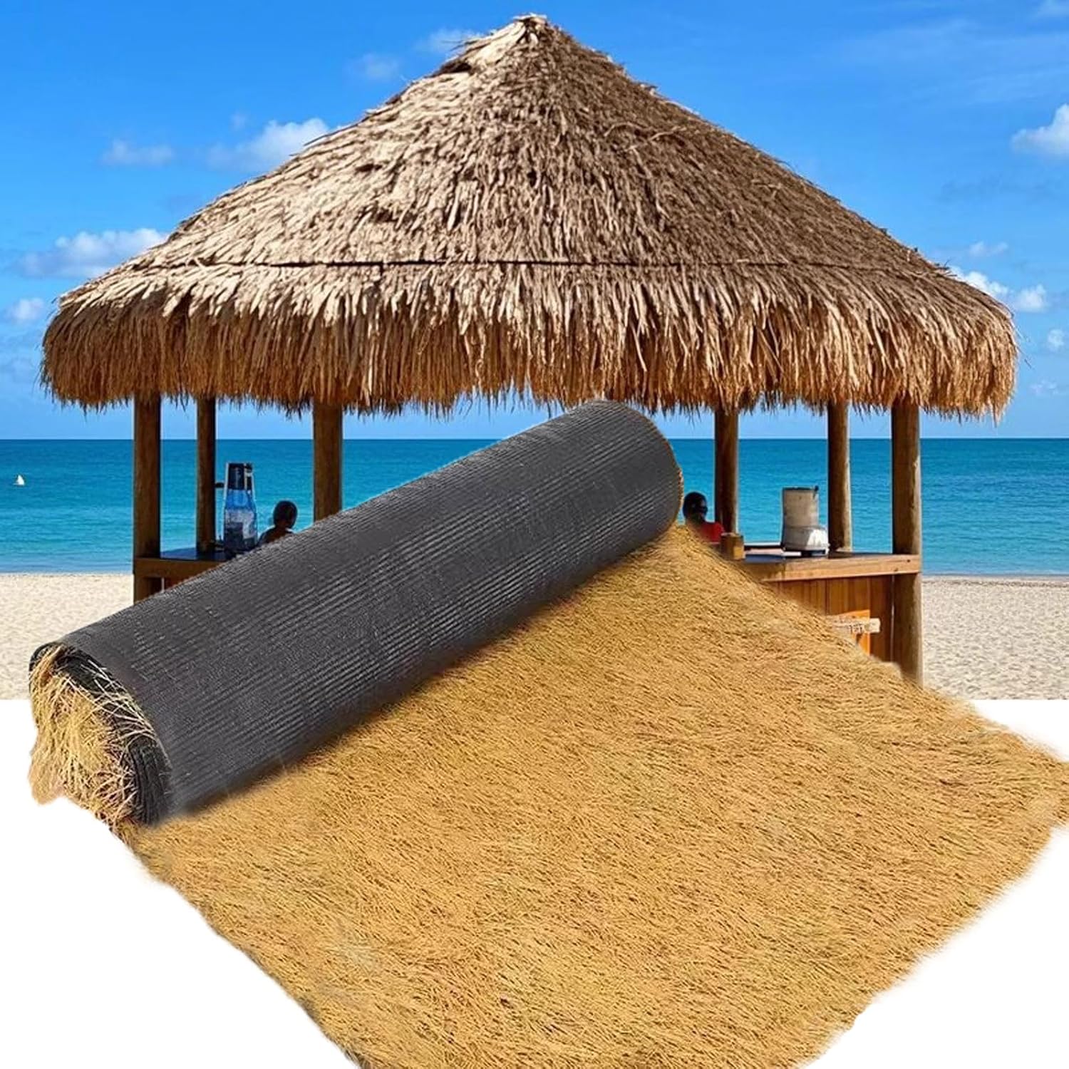 Amazon.com: Artificial Thatch Roll for Tiki Bar Decor,Synthetic Thatch ...