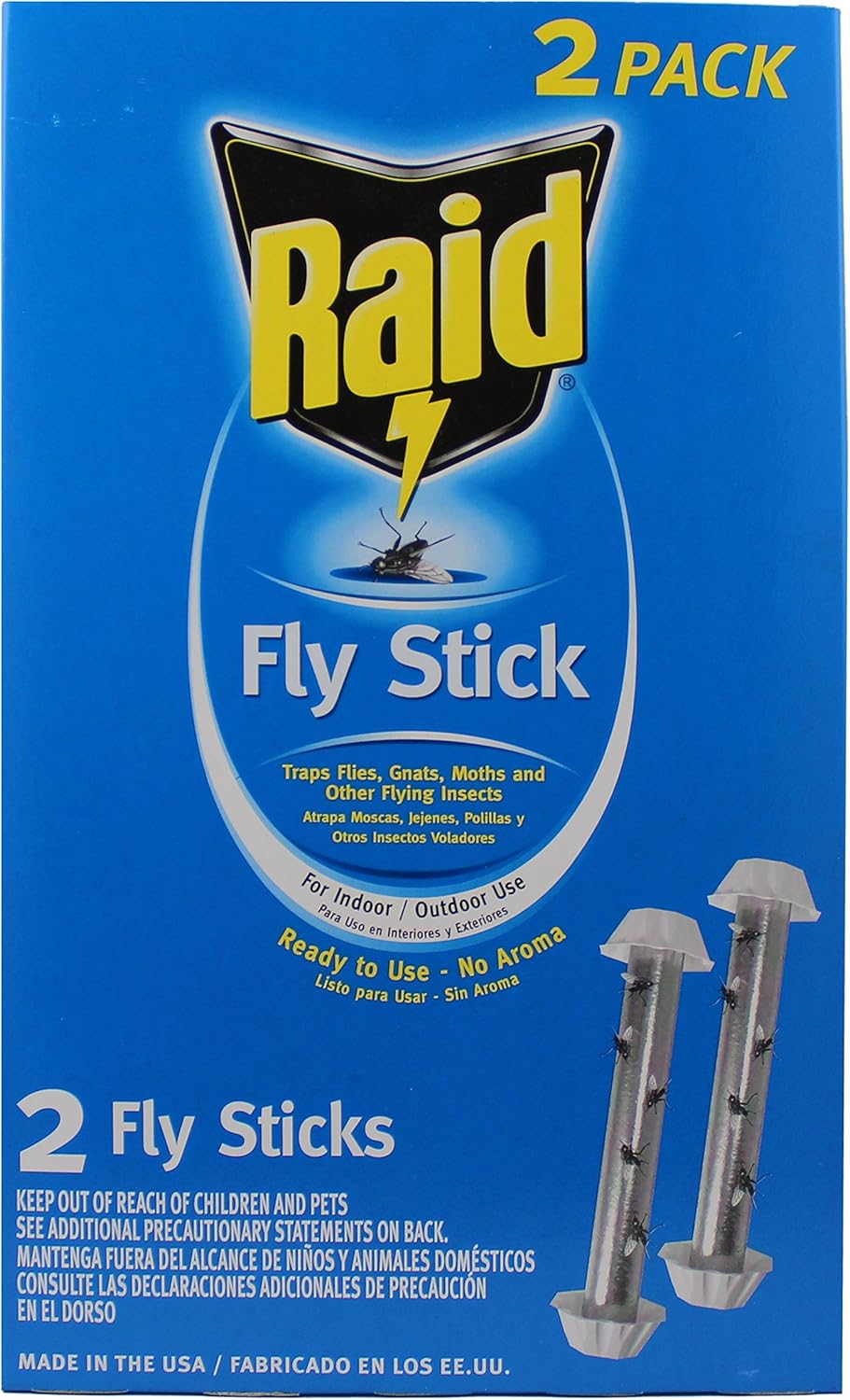 Amazon.com: Raid Jumbo Fly Sticks with Metallic Lure (2 Pack) : Patio ...