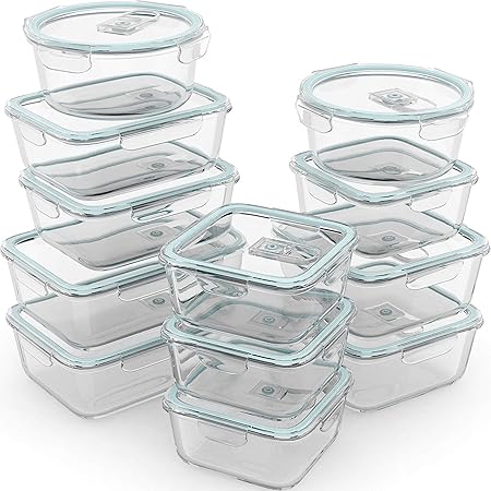 Amazon.com - Extra Large Glass Food Storage Containers with Airtight ...