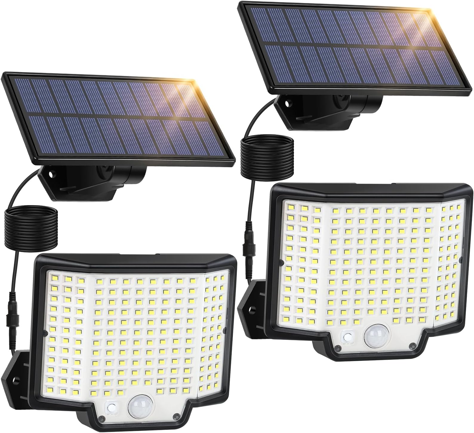 GUYULUX Solar Motion Lights Outdoor, Solar-Powered LED Spot Lights ...