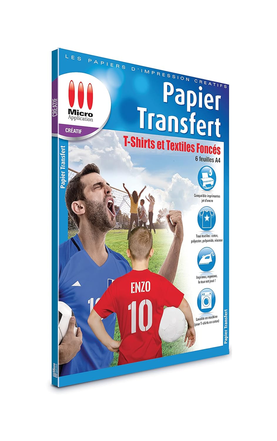 Papier Transfert pour Textile - Pochette 6 Feuilles A4 Papier Transfert ...