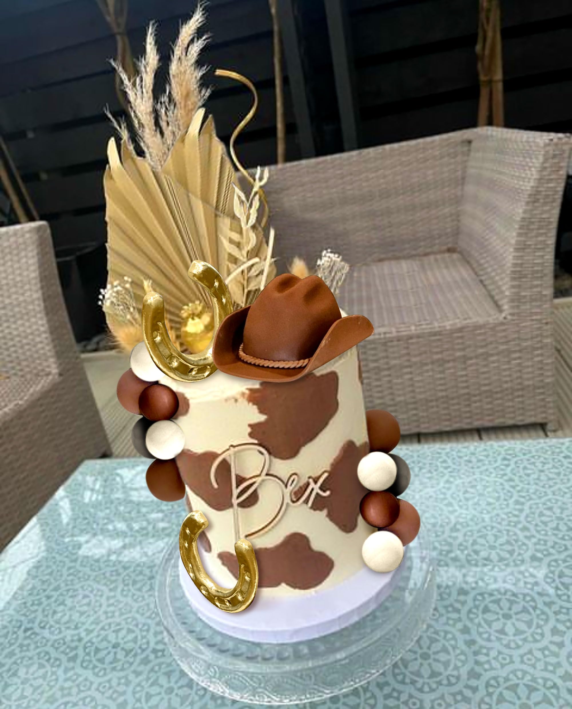 Snapklik.com : JeVenis Cowboy Rodeo Cake Topper - Western Decorations