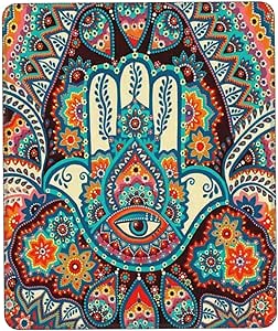Amazon.com: Jewish Culture Hebrew Hamsa Art Evil Eye Mouse Pad, Non ...
