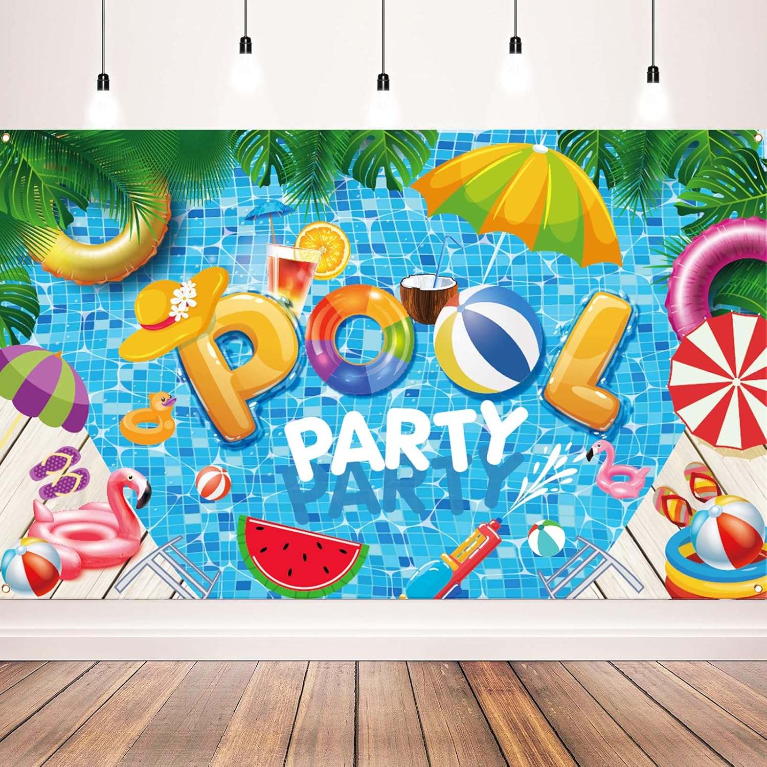 Summer Beach Party Decorations, Pool Banner Backdrop for Kids Summer ...