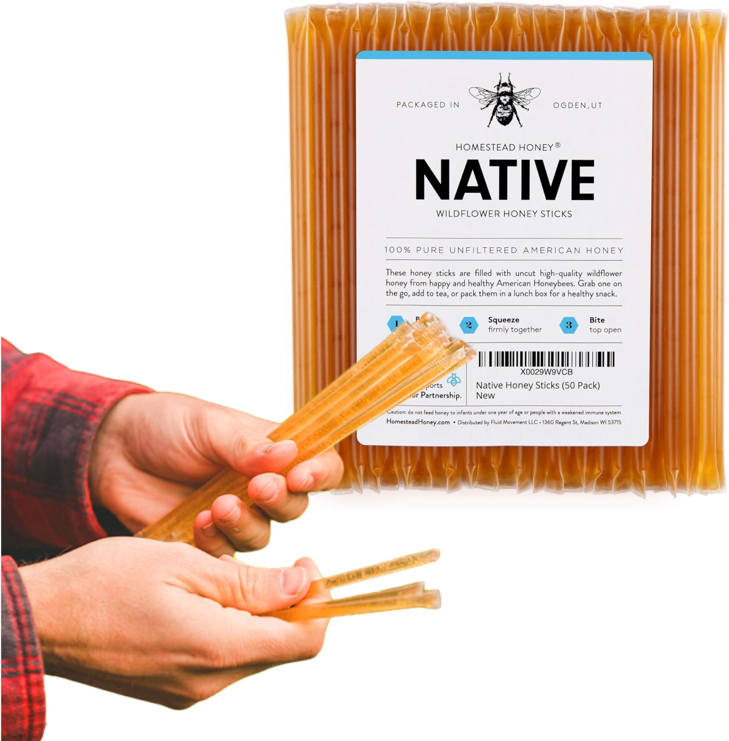 Amazon.com : Honey Acres' Raw Unfiltered Honey Straws - USA Honey ...