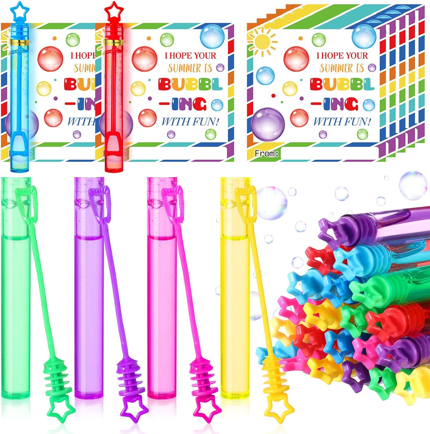 Amazon.com: VercanMonth 24 End of Year Students Gift Bulk Mini Bubble ...