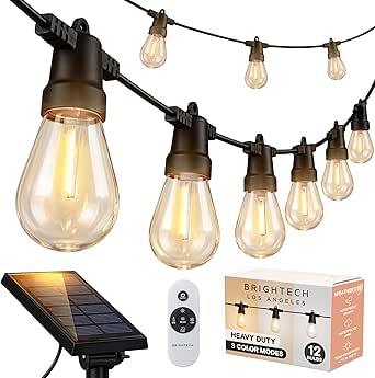 Brightech Ambience Pro 27-Ft Solar String Lights for Outside - Super ...