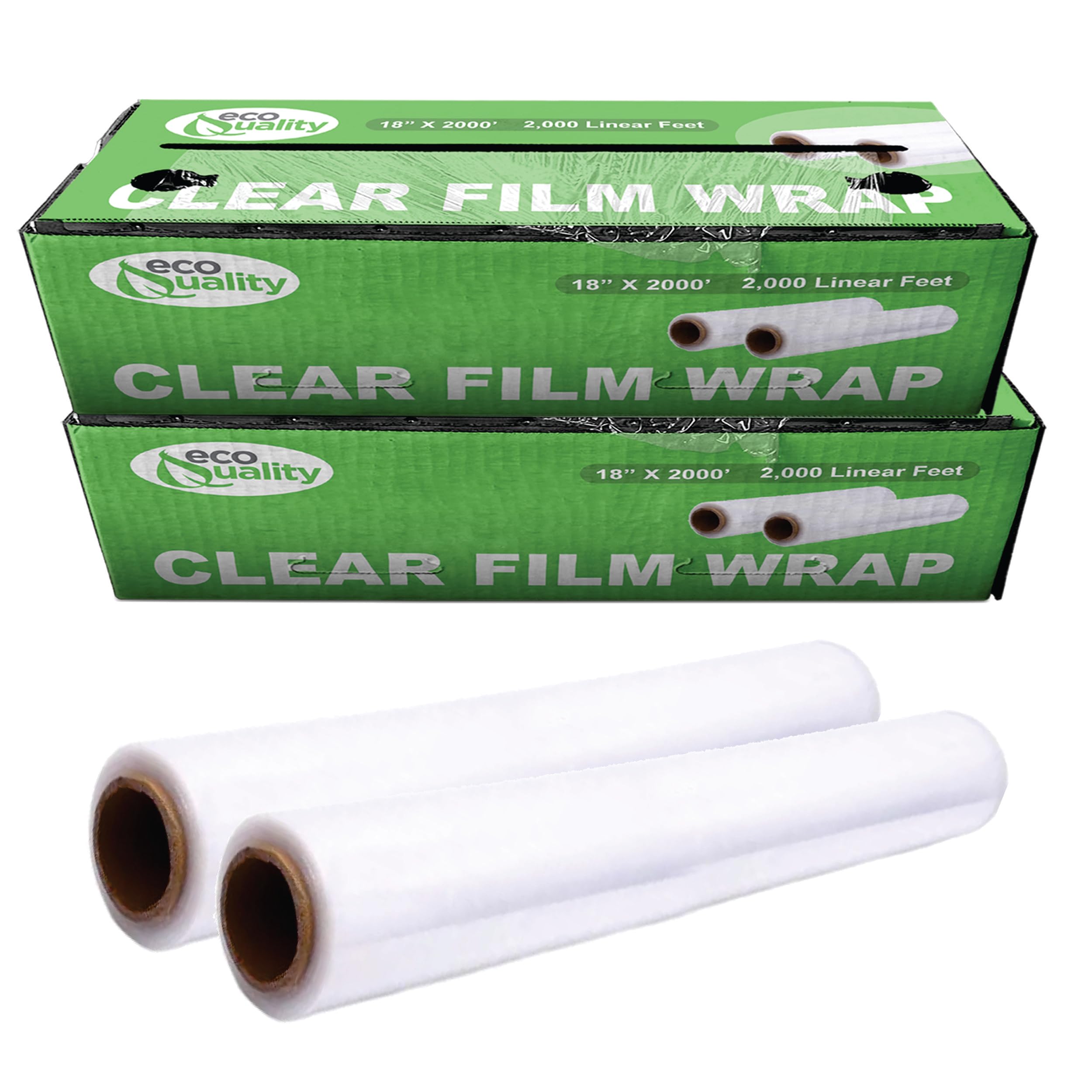 Amazon.com: 18" x 2000FT Clear Cling PE Food Wrap, Plastic Cling Wrap ...