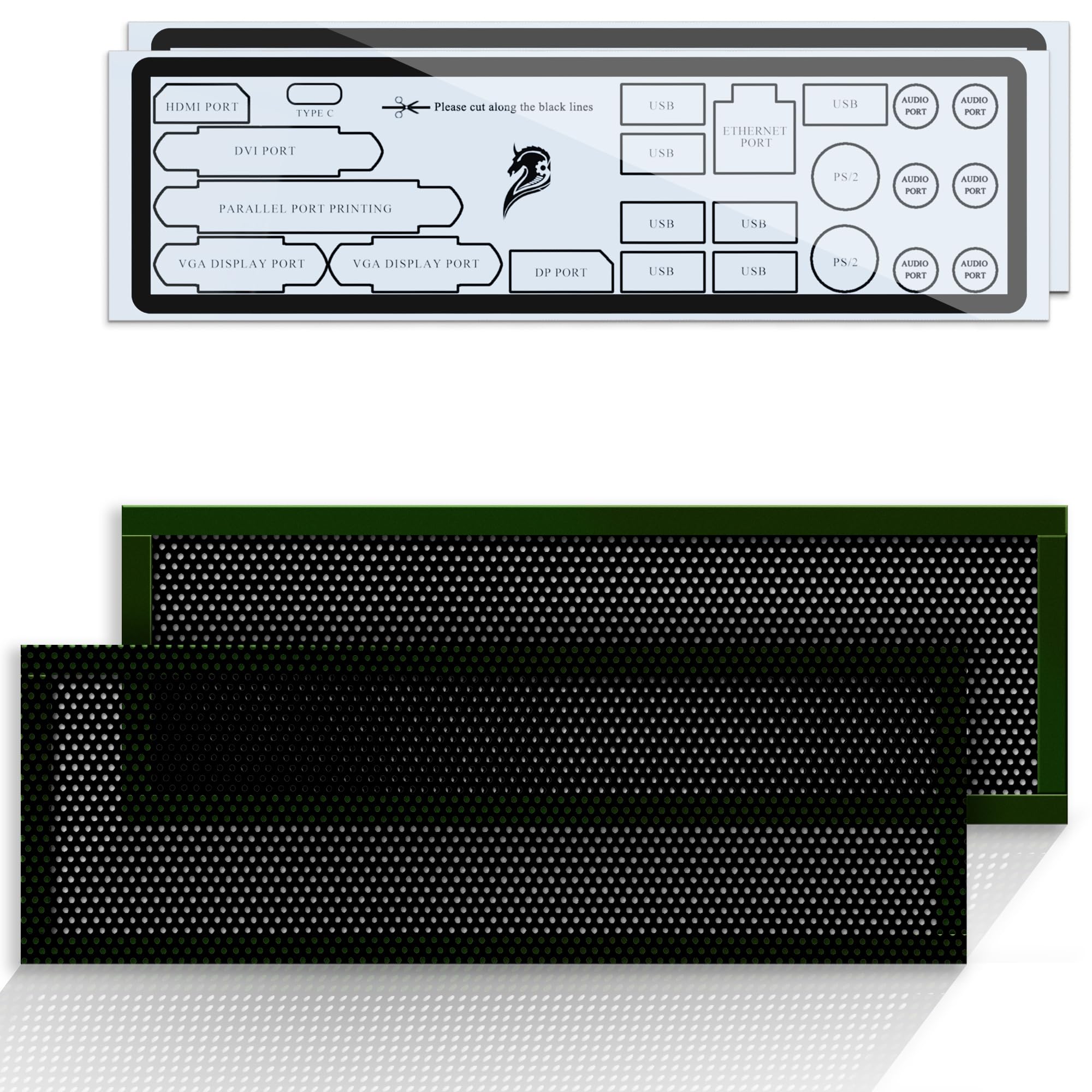 YIMATEECO I/O Shield Plate Blank Backplate PVC with Adhesive, IO Shield ...