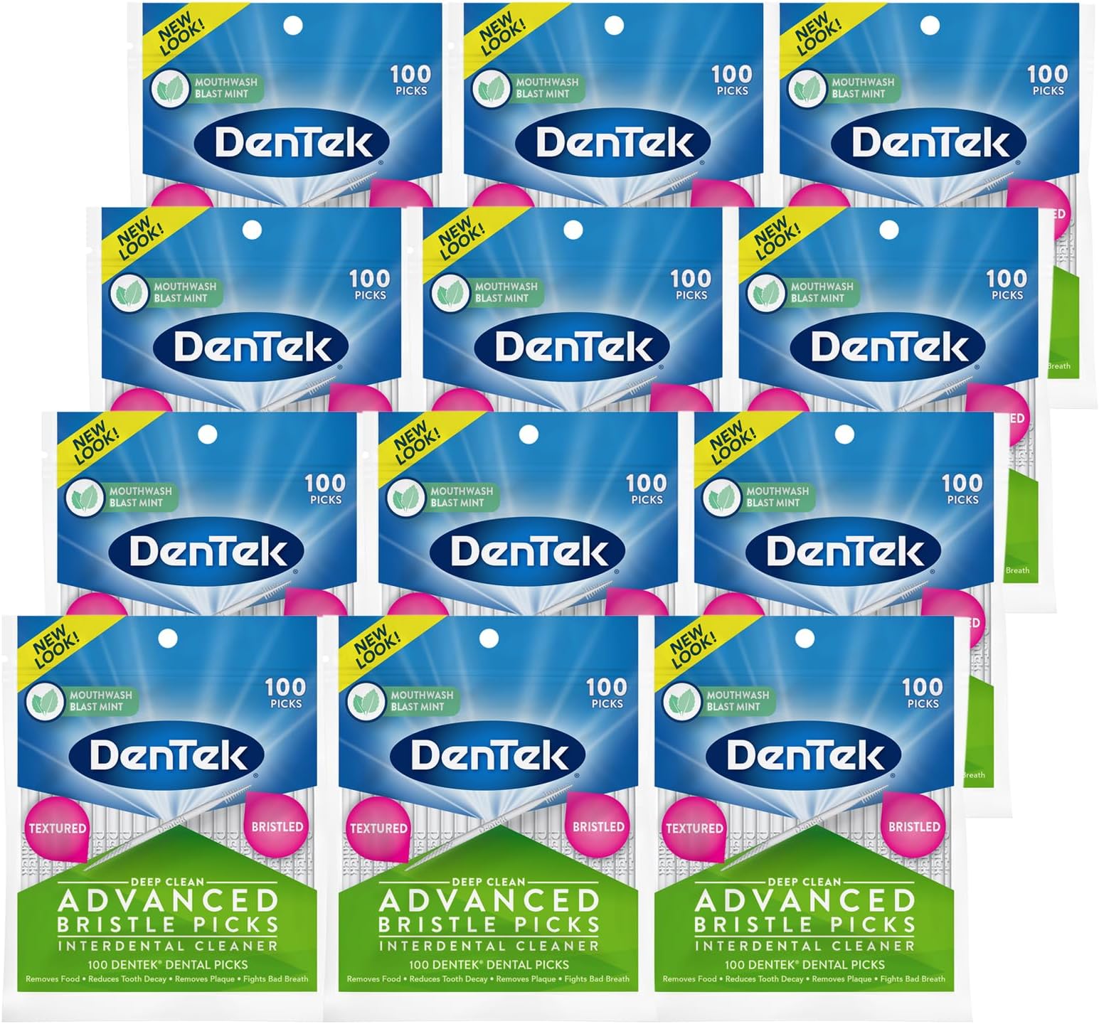 Amazon.com : DenTek Deep Clean Bristle Picks, Removes Food & Plaque ...