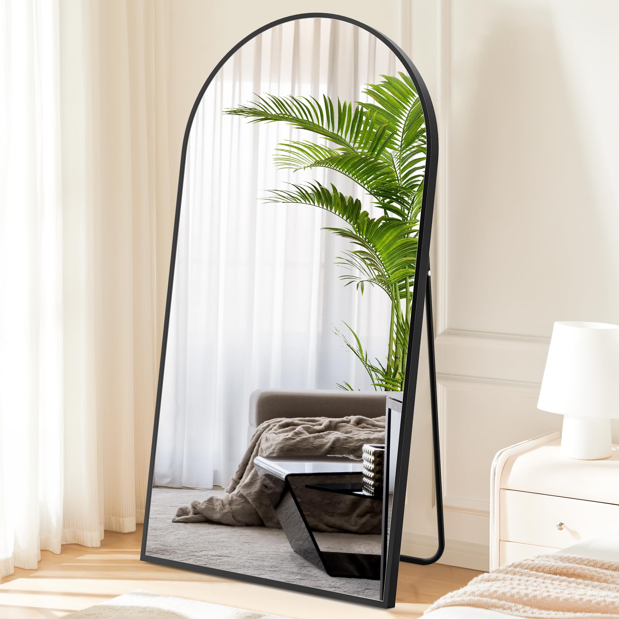 JHK Arched Full Length Mirror 36” x ” Full Body Floor Mirrors Standing ...