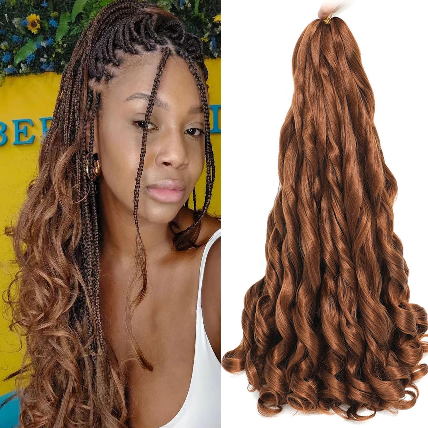 Amazon.com : Orange Braiding Hair Pre Stretched Easy Braiding Hair Yaki ...