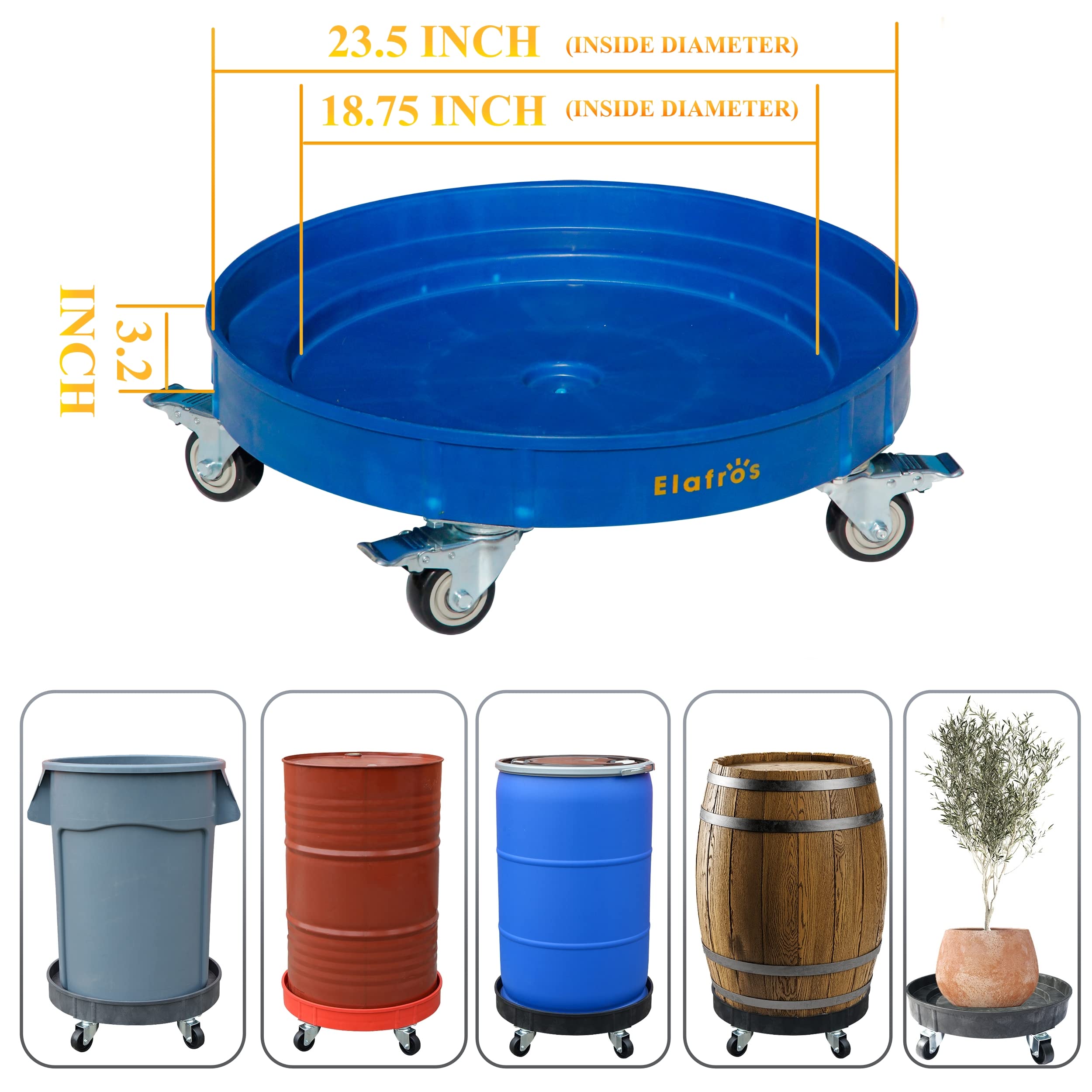 Snapklik.com : ELAFROS 30 Gallon And 55 Gallon Heavy Duty Plastic Drum ...