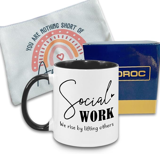Amazon.com | MEDROC Funny Social Worker Mugs - Ceramic 11oz, Social ...
