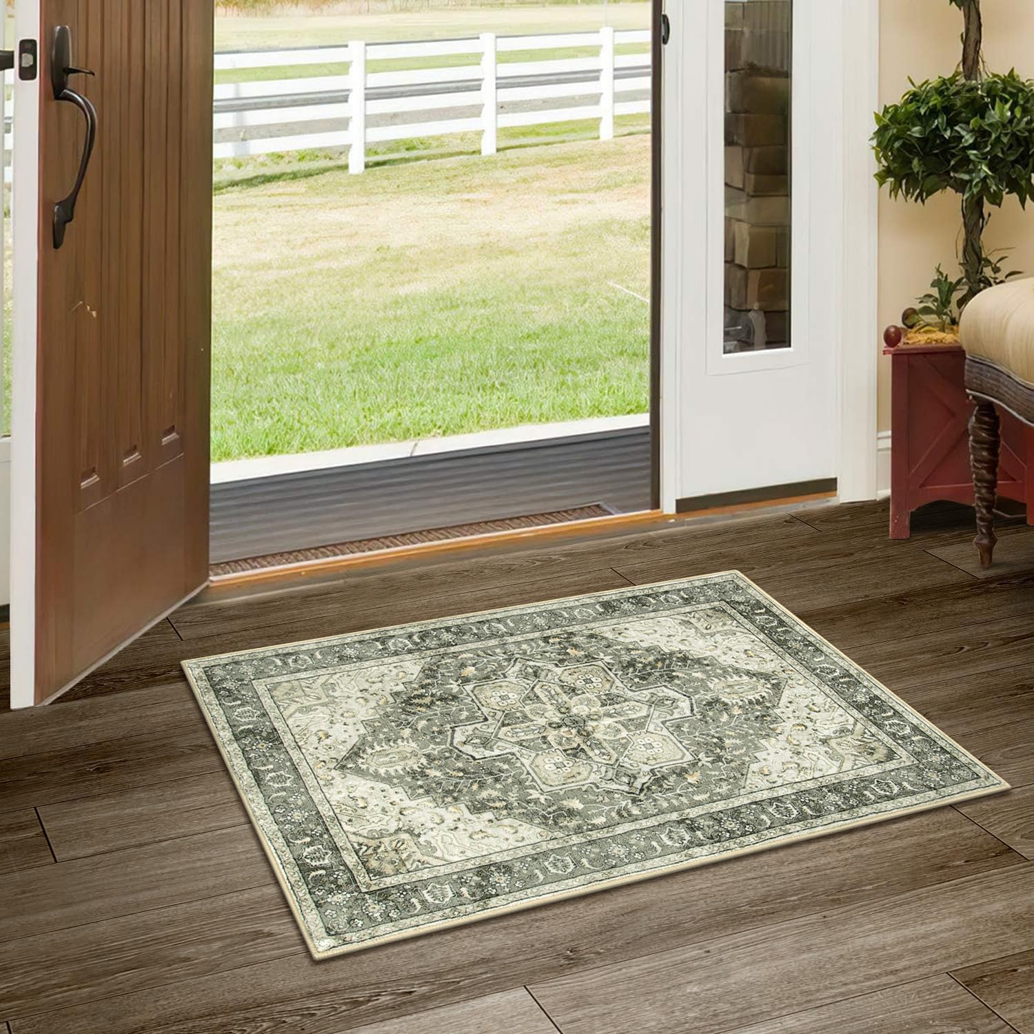 Amazon.com: Anidaroel 2x3 Small Area Rug, Washable Oriental Entryway ...