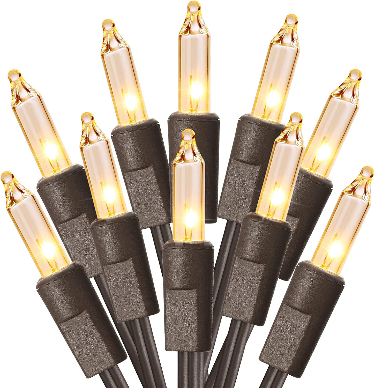 PhilzOps Clear Christmas Lights, 69.6ft 300ct Incandescent Christmas ...