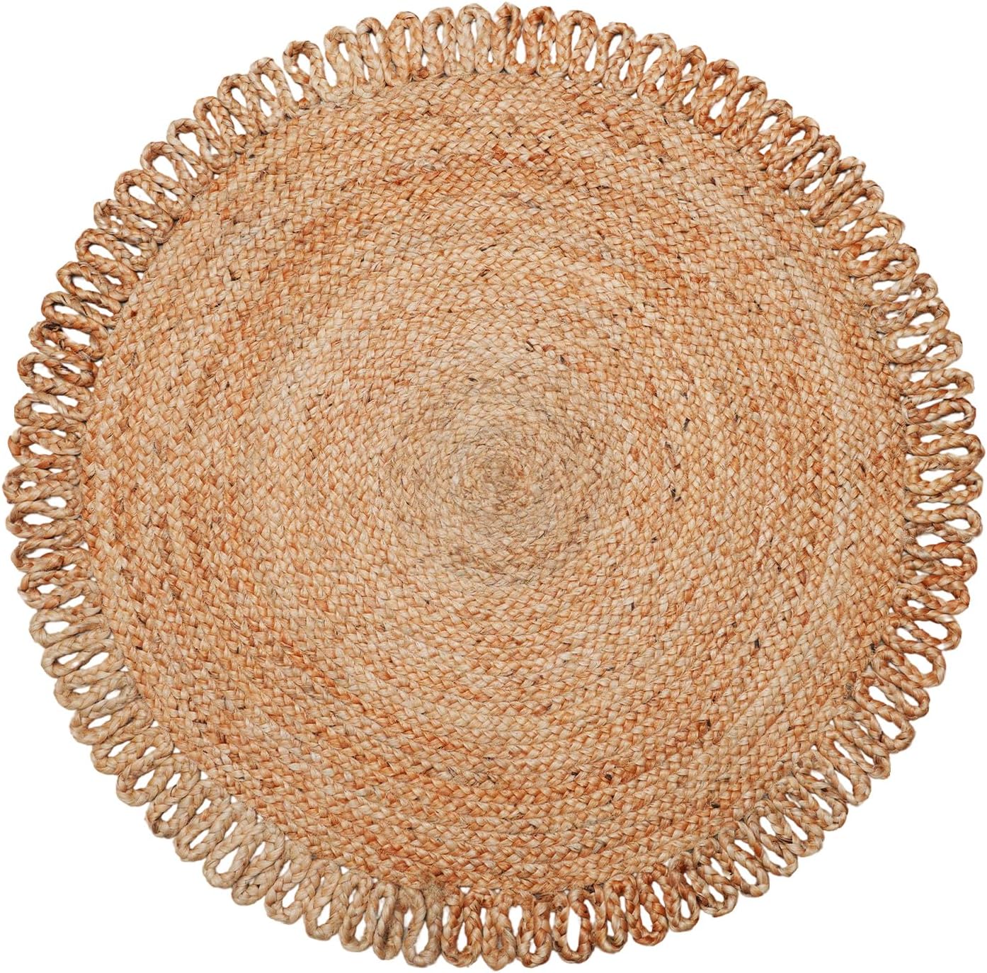 Amazon.com: Tepo Round Jute Rug 3 ft, Beautiful Big Braids for Elegant ...