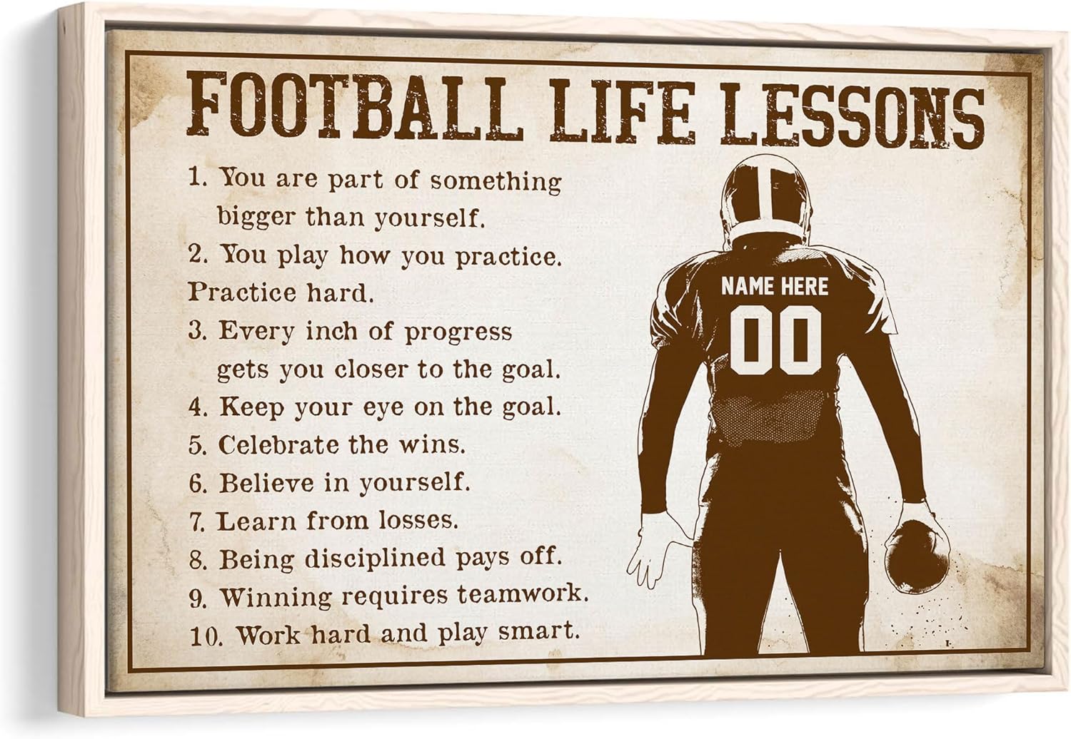 Amazon.com: Custom Football Life Lessons Sports Gifts For Football ...
