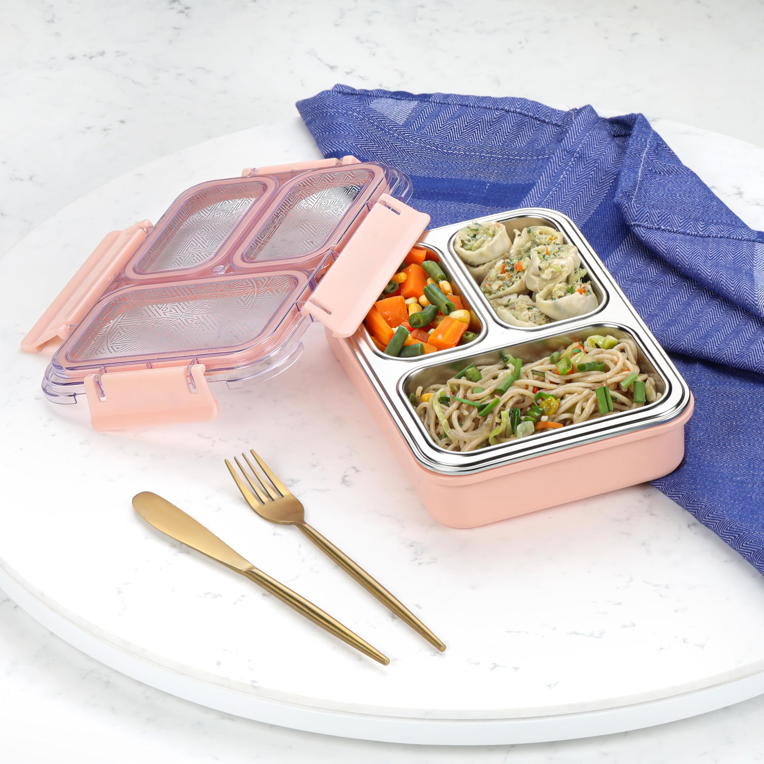 Buy CELLO Tri Lunch Insulated Lunch Box | Inner Stainless Steel ...