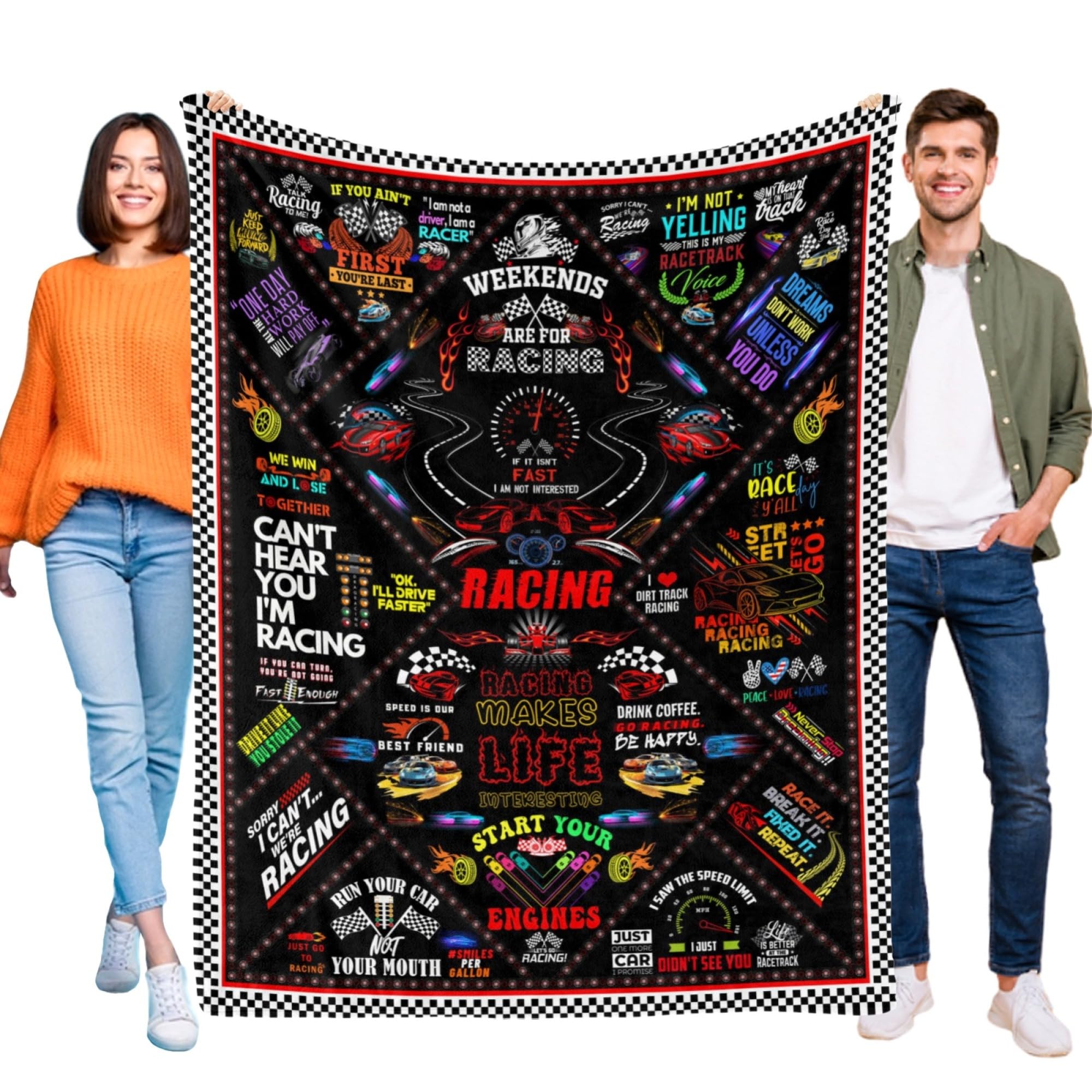 Amazon.com: Xtmunole Racing Blanket Car Racing Gift Ideas for Men Women ...