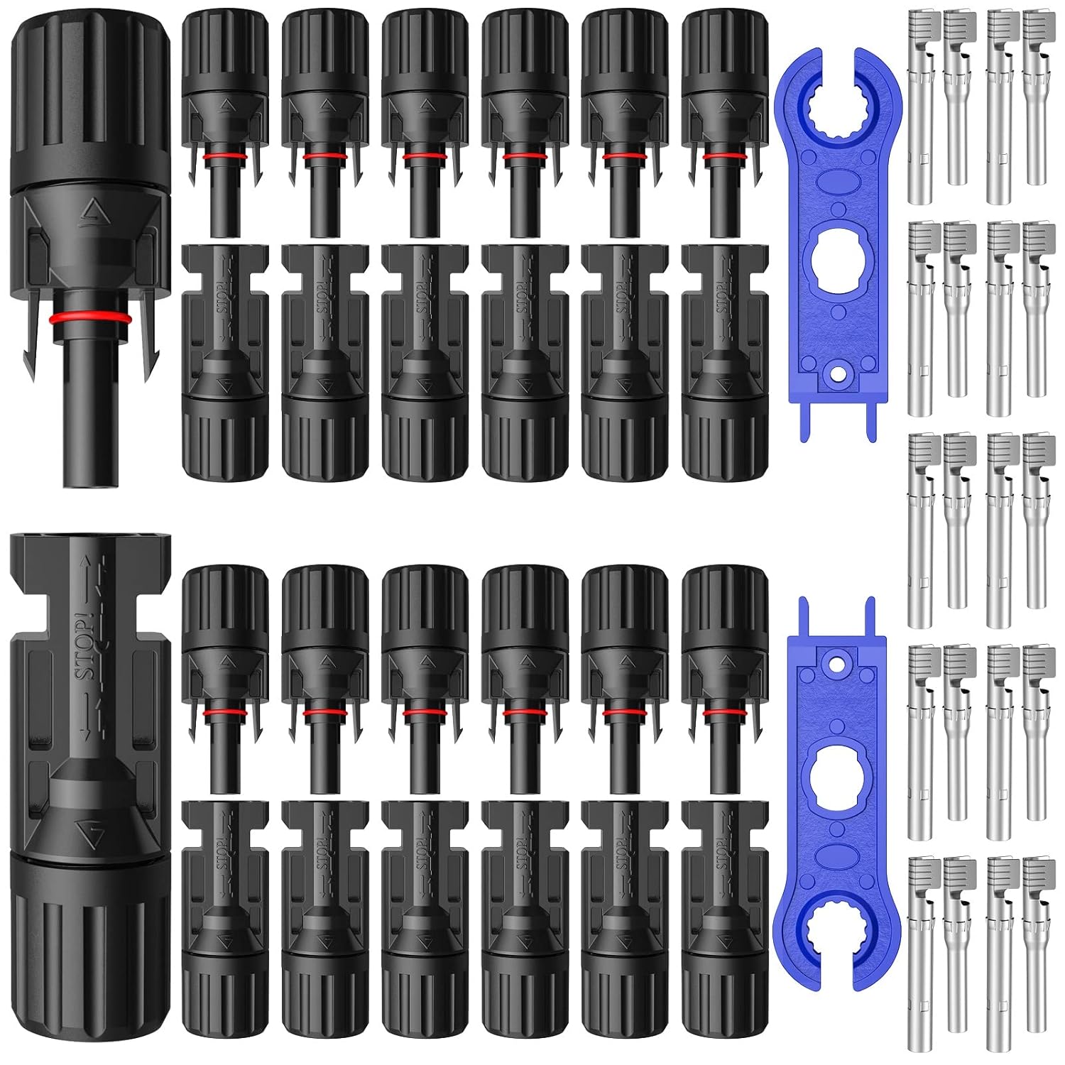 12 paar Solarpanel Stecker, Preciva Männlich/Weiblich Solarstecker ...