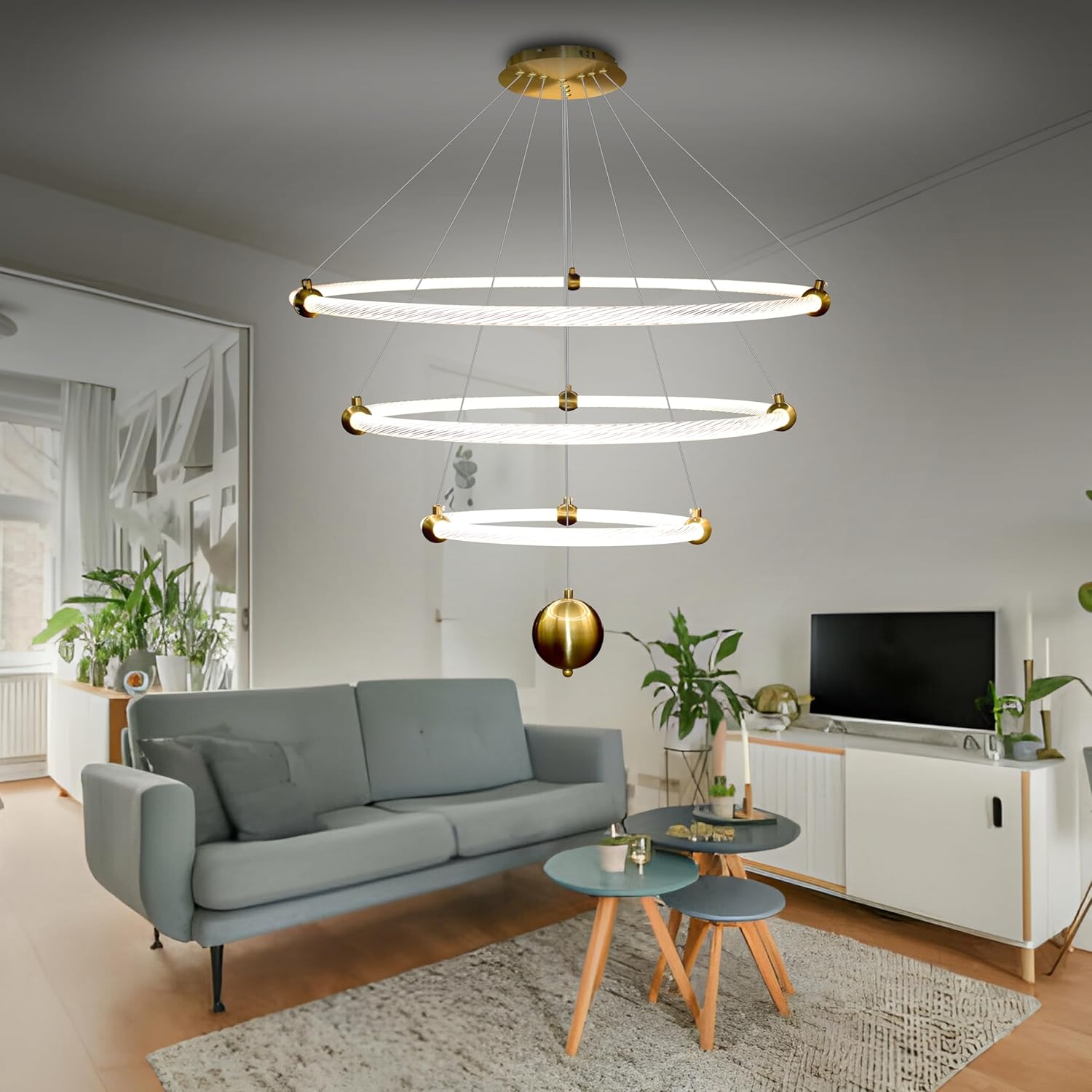 Buy Smartway ® - 174 Watt Tripoli LED Chandelier Remote Control,App Control, Step-Less Dimming ...