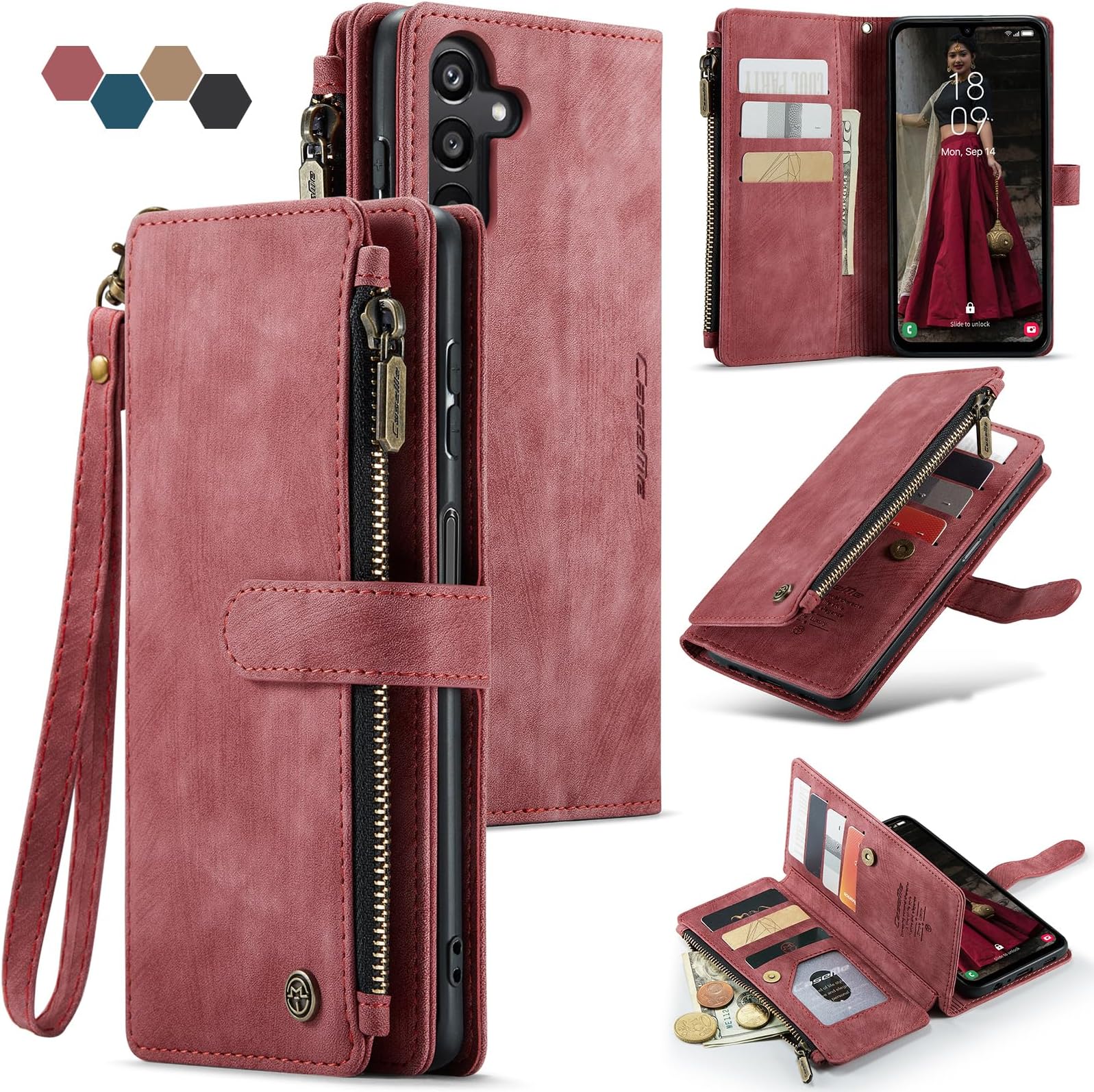 Amazon.com: Lxisxcna Samsung Galaxy A15 5G Wallet Case with Card Holder ...