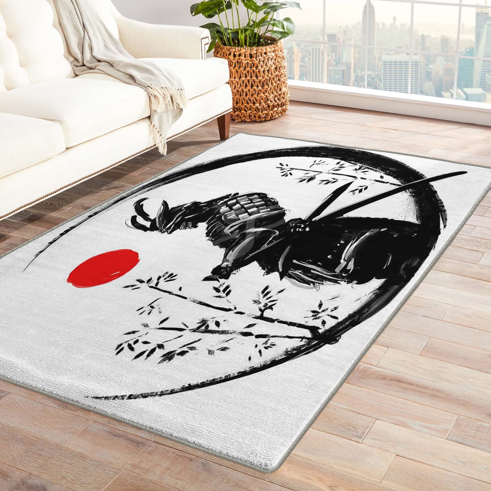 Amazon.com: Japanese Samurai Area Rug 3x4 - Anime Carpet, Washable Rugs ...