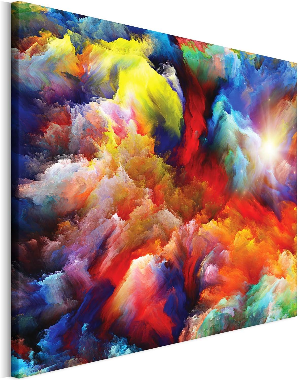 Amazon.de: Revolio 120x80 cm Leinwandbild Wandbilder Wohnzimmer Modern Kunstdruck Design ...