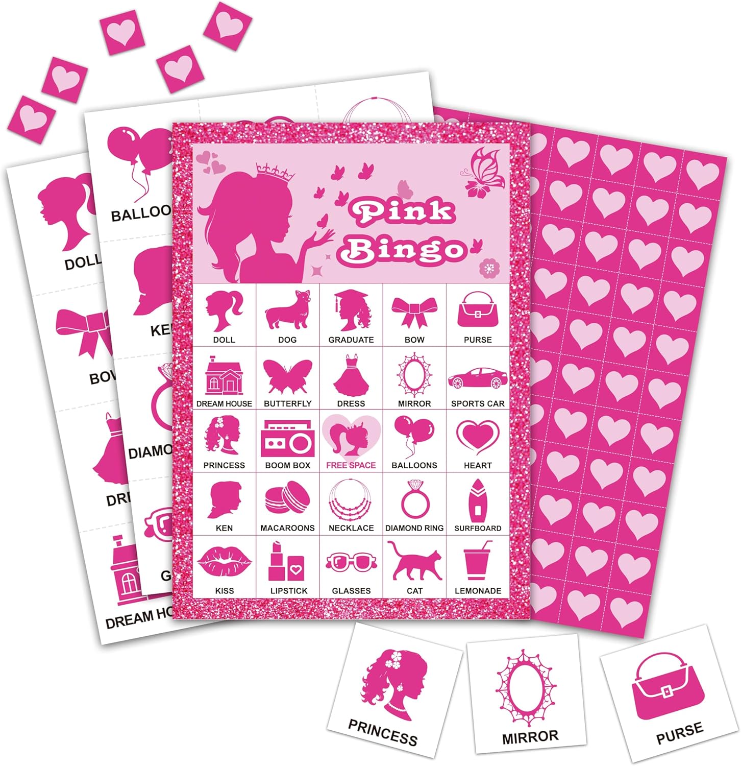 Pink Bingo Game, Princess Themed Bachelorette Party Nepal | Ubuy