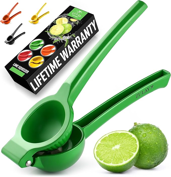 Amazon.com: Zulay Metal Lime Squeezer – Heavy-Duty Citrus Juicer for ...