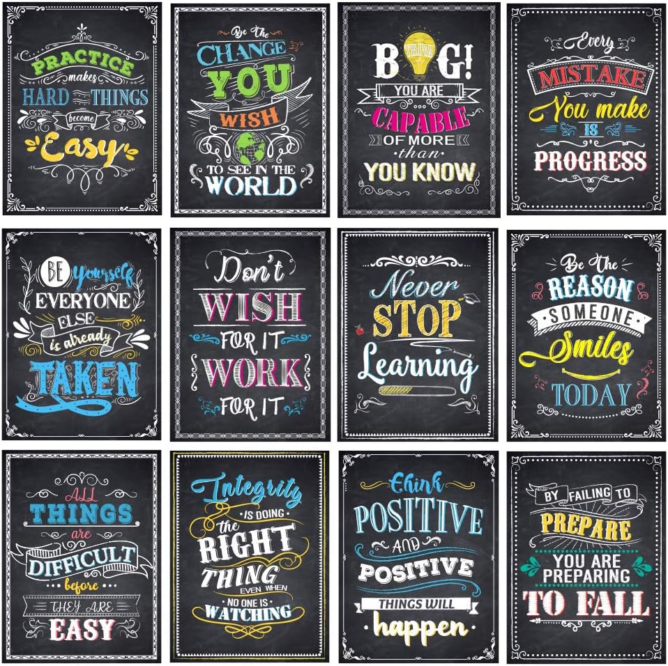 Amazon.com: Omgouue Motivational Posters for Classroom Inspirational ...