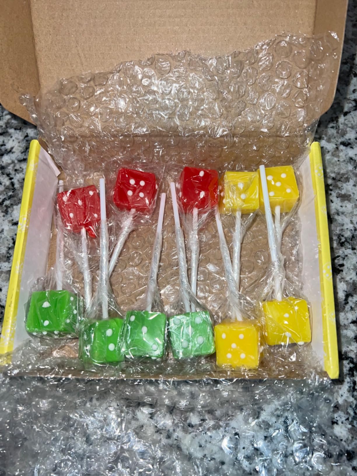 Amazon.com : Dice Candy Lollipops, Casino Theme Candy - Edible Dice ...