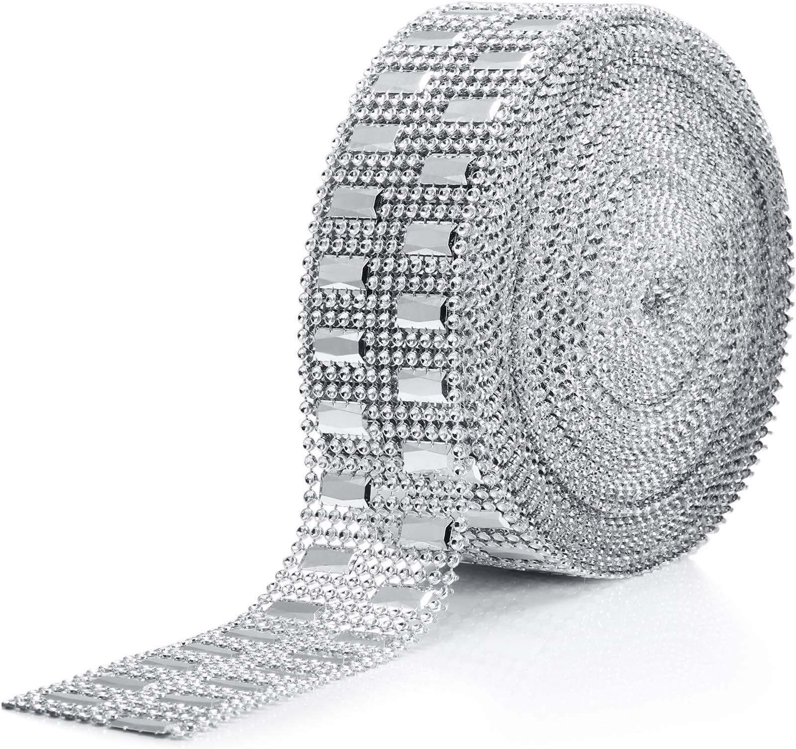Amazon.com: 6 Row 2 Colors 1 M Acrylic Pyramid Rhinestone Diamond ...