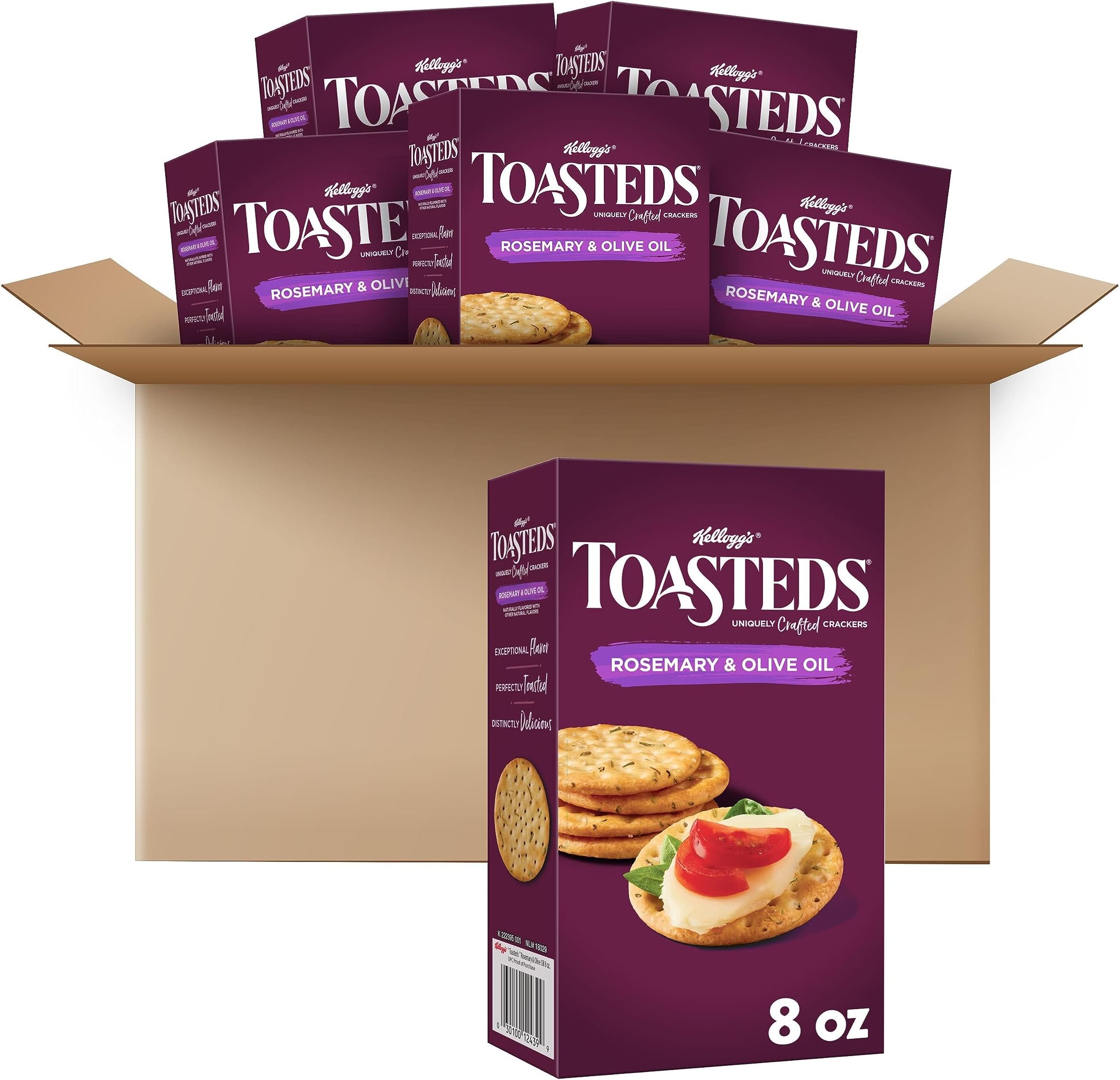 Amazon.com : Toasteds Crackers, Party Snacks, Rosemary & Olive Oil, 3lb ...