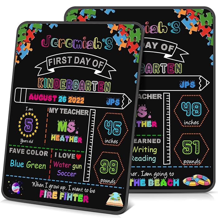 Buy Exellewis First Day of School Board, Double Sided First Day and ...