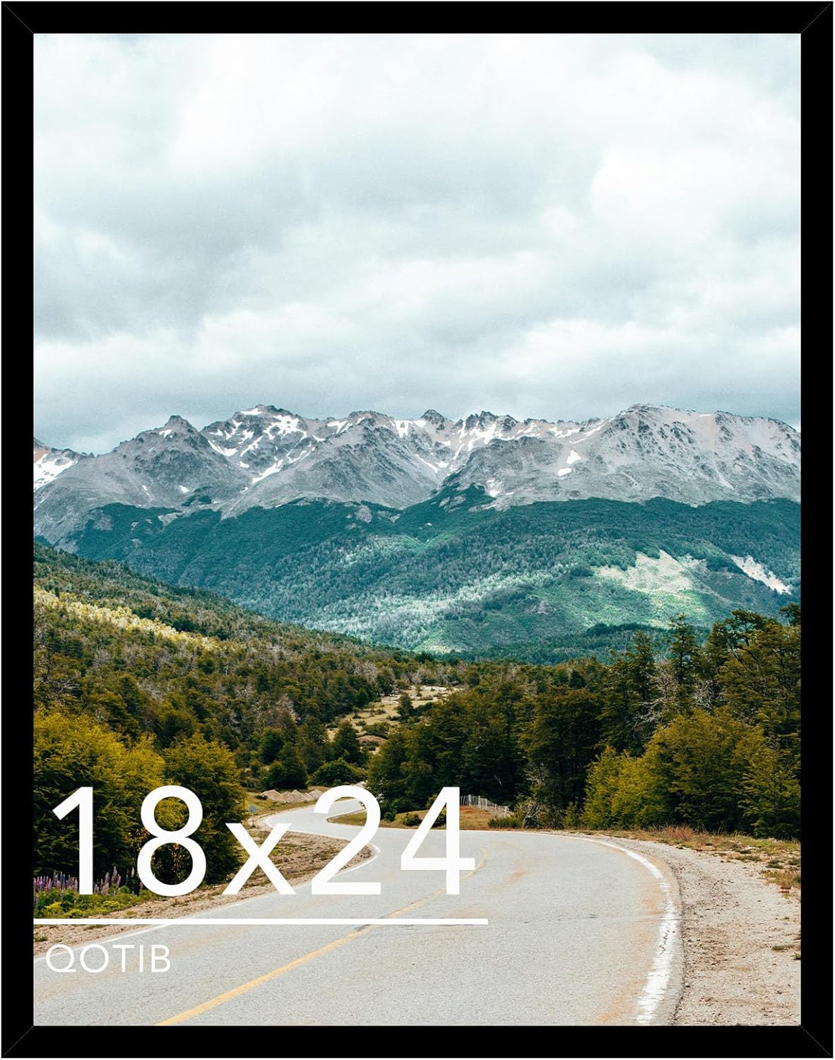 Amazon.com - QOTIB 18x24 Picture Frame Black for Wall Hanging, Wood 18 ...