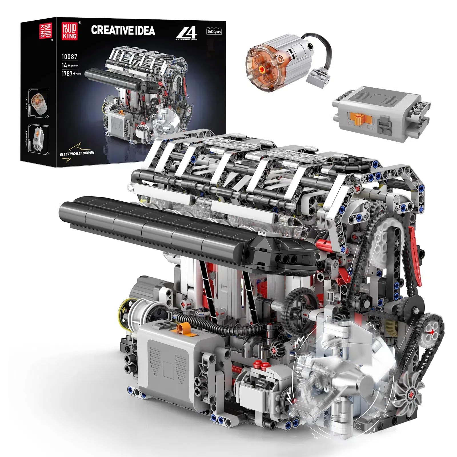 Mould King 10087 L4 Engine Cylinder Block Set, 1787 Pieces MOC ...